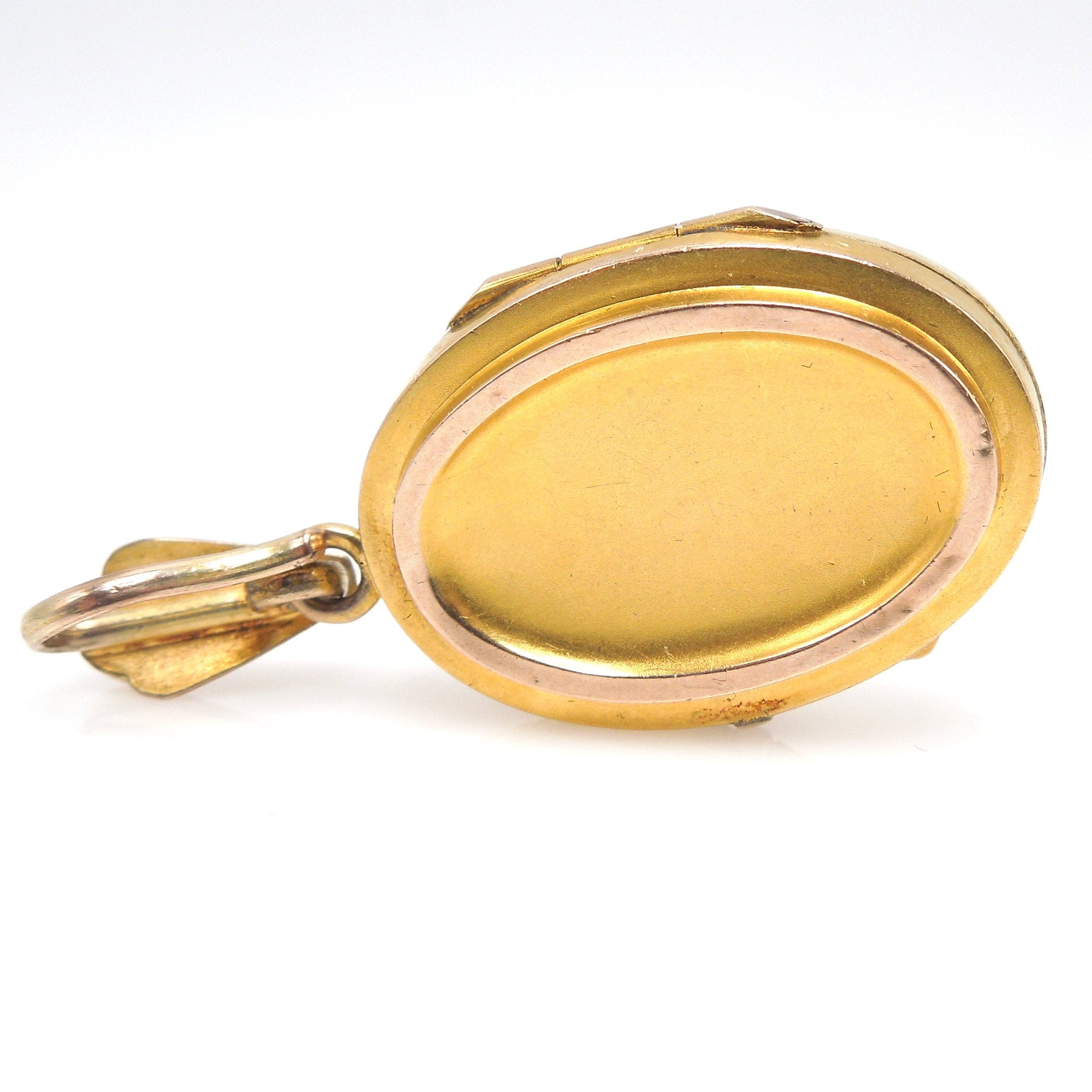 Yellow Gold Locket - Flying Dove with Olive Sprig in Mouth – A.J. Martin